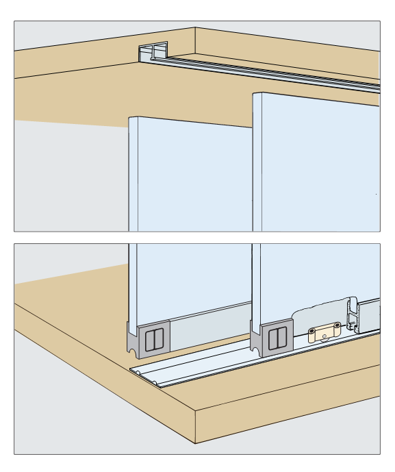 ENOX Glass Cabinet Sliding Fitting EGSF - 015 | ENOX