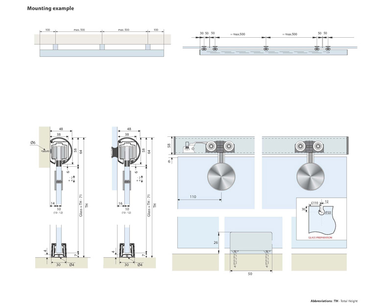 ENOX Glass Sliding Fitting System SGSF - 061 | ENOX